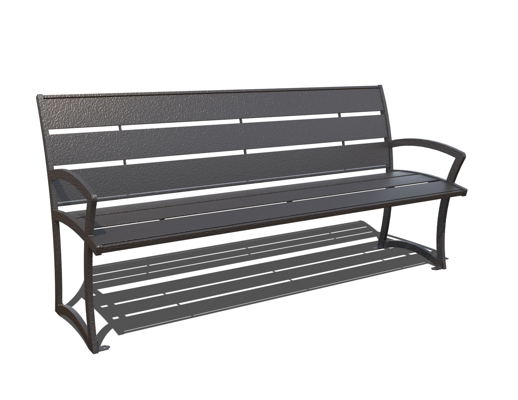 Bryce Steel Bench with Back