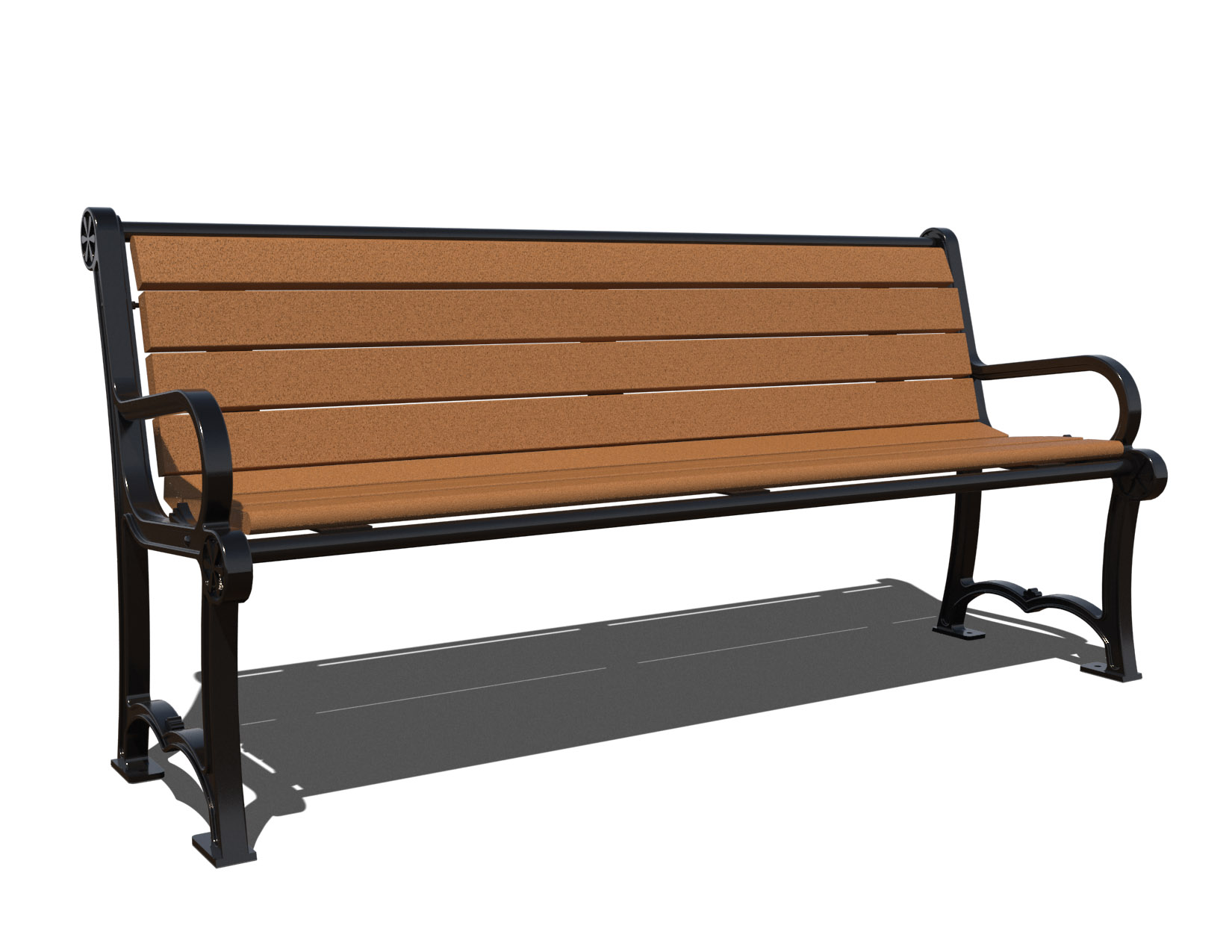 Cascades Bench with Back