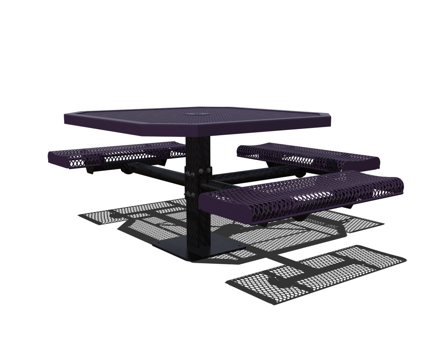 Rolled Accessible Octagon Pedestal Table