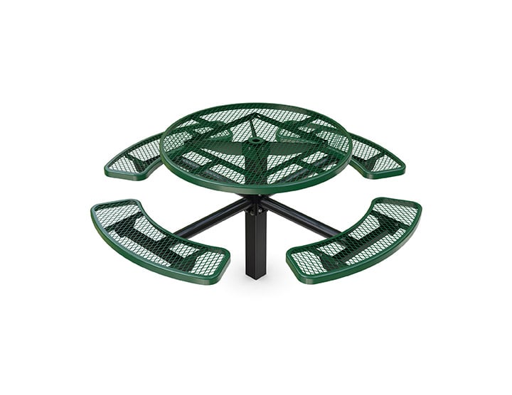 Expanded Metal Round Pedestal Table