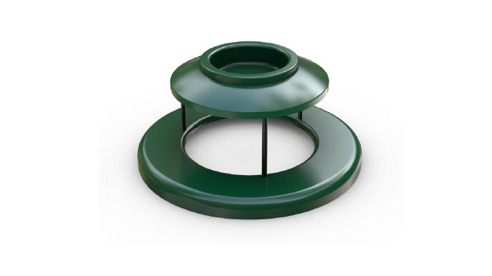 Flat Trash Receptacle Top with Ash Bonnet